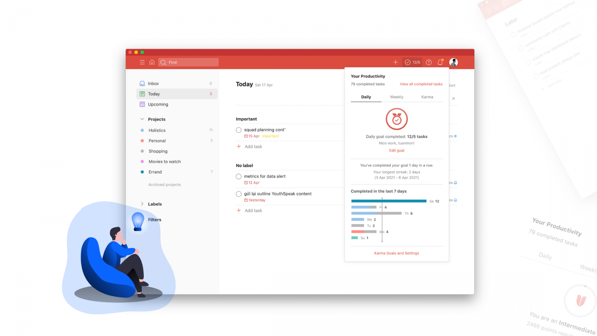 The conceptual design of Todoist - Tuấn Mon